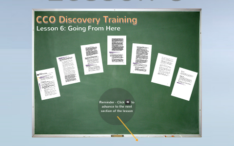 CCO Discovery Training: Lesson 6 by CCO Canada on Prezi