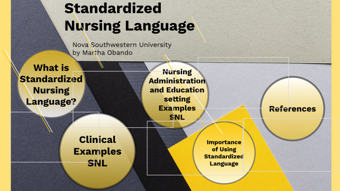 Standardized Nursing Language (SNL) by Martha Obando on Prezi