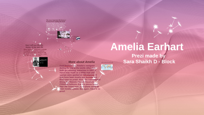 Amelia Earhart by Sara S on Prezi