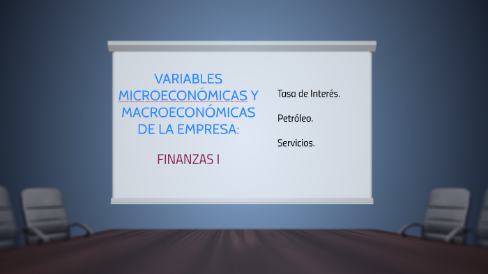 VARIABLES MICROECONÓMICAS Y MACROECONÓMICAS DE LA EMPRESA: by Paola ...