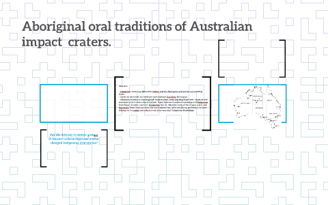 Aboriginal oral traditions of Australian impact craters. by lorena ...