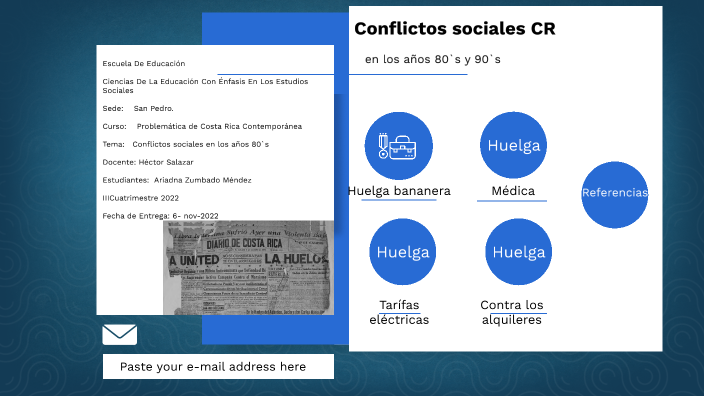 Huelgas de los 80`s en Costa Rica by Ariadna Zumbado on Prezi