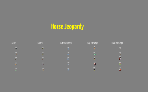 Jeopardy Review game for the horse by Mark Clampet on Prezi