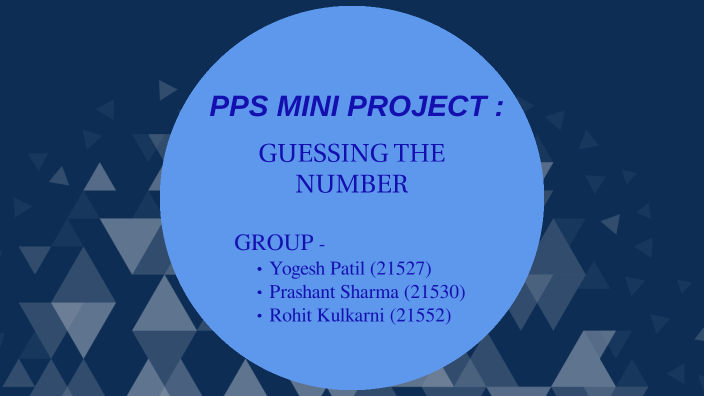 PPS MINI PROJECT by Yogesh Patil on Prezi