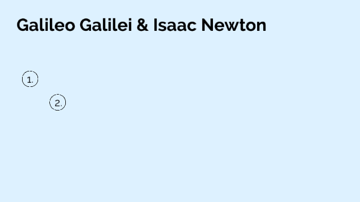 Galileo Galilei en Isaac Newton by Jinte Hobus on Prezi