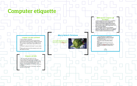 Computer etiquette by Heike Brindley