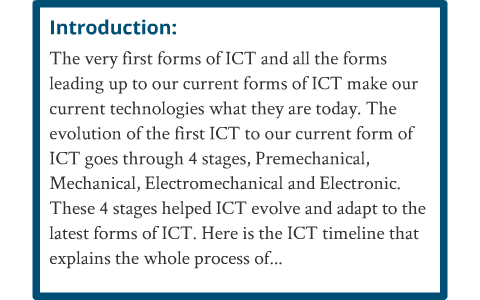 The Evolution of ICT by Harrison White on Prezi