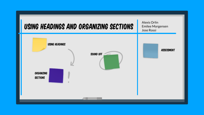 Using Headings and Organizing Sections by EmileeJill Morgensen on Prezi
