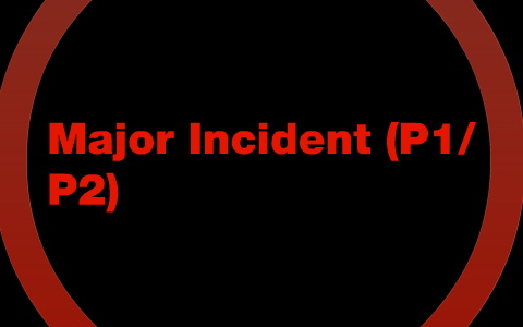 Major Incident (P1) by sam smith on Prezi