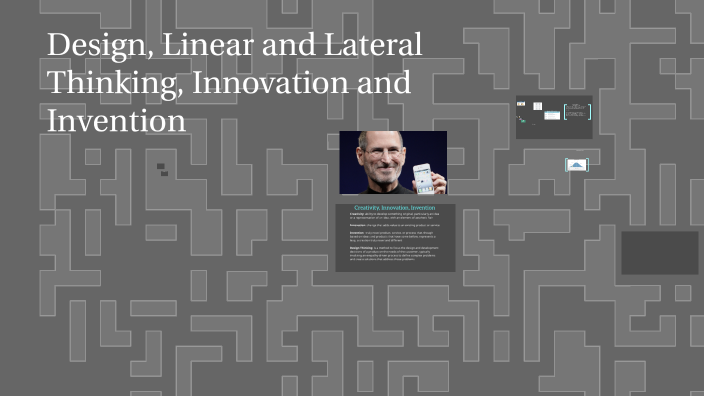 Design, Linear and Lateral Thinking, Innovation and Invention by Robert ...