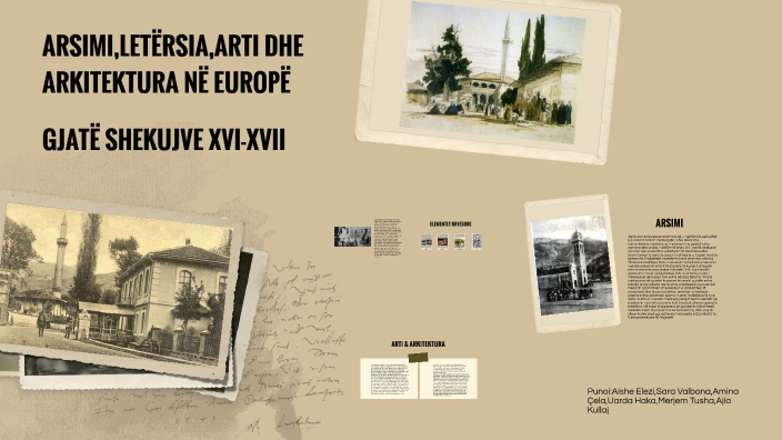 ARSIMI,LETËRSIA,ARTI DHE ARKITEKTURA NË EUROPË GJATË SHEKUJVE XVI-XVII ...