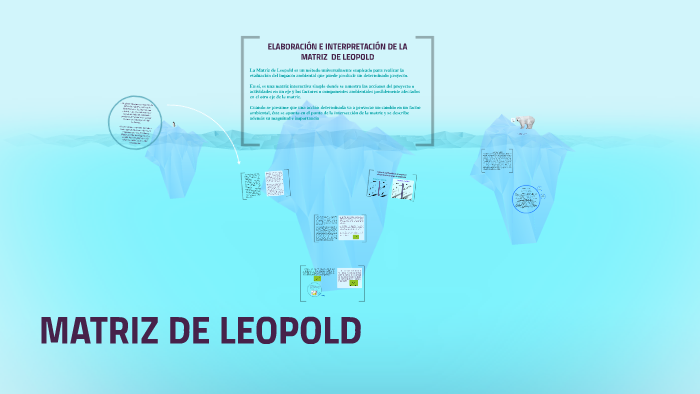 ELABORACIÓN E INTERPRETACIÓN DE LA MATRIZ DE LEOPOLD by Alejandro Jara ...