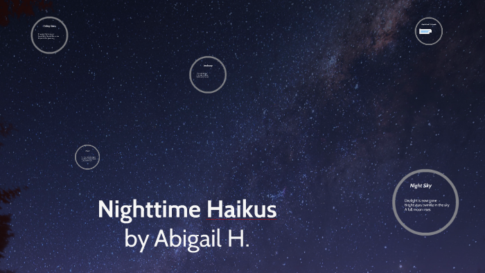 Nighttime Haikus by Abigail H.