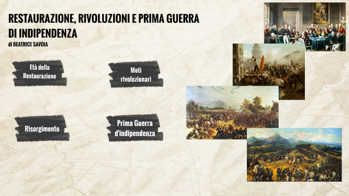 TRA RESTAURAZIONE E RIVOLUZIONI by BEATRICE SAVOIA on Prezi