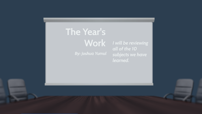 The Year's Work by joshua Yumul on Prezi