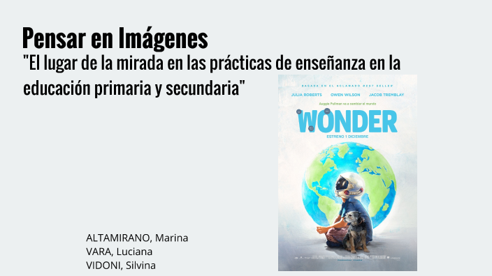 Pensar en imágenes: el lugar de la mirada en las prácticas de enseñanza ...