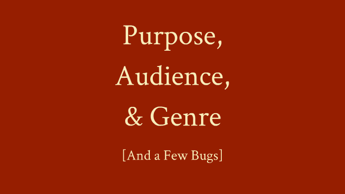 Audience, Purpose, & Genre by Mr. Brick on Prezi