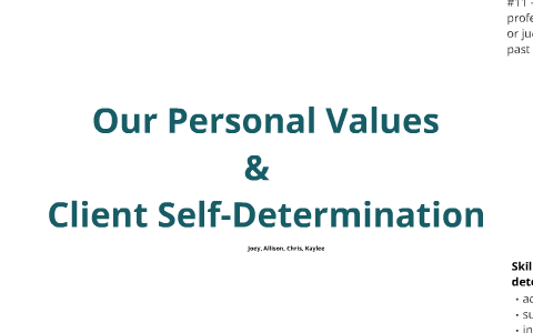Client Self Determination vs. Our Personal Values by Kaylee Schwentke ...