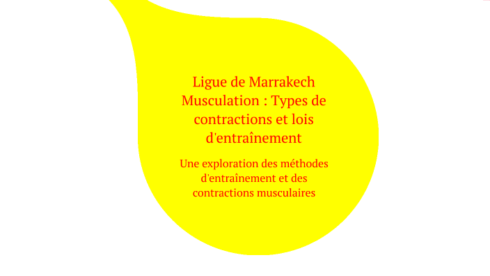 Musculation : Types de contractions et lois d'entraînement by Med Omari Alaoui on Prezi