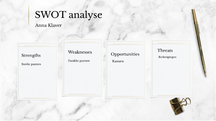 SWOT presentatie by Anna Klaver on Prezi