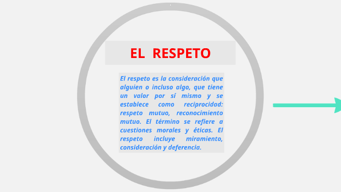 Valor Respeto Definicion