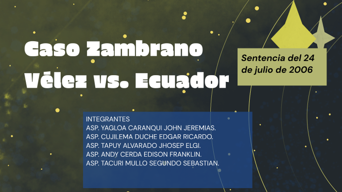 Caso Zambrano Vélez vs. Ecuador by JOHN YAGLOA on Prezi
