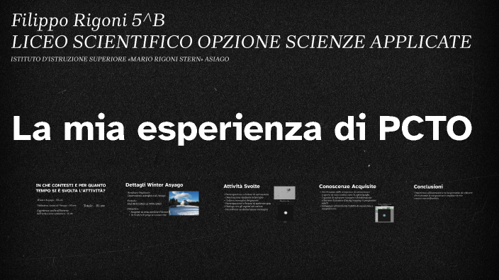 PCTO by Filippo Rigoni on Prezi