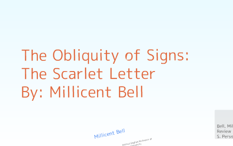Scarlett Letter Article: The Obiliquity of Signs By Millicent Bell by ...