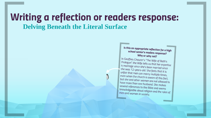 Writing a reflection or readers response by Mark Storer on Prezi