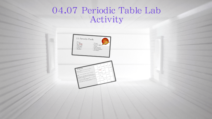 04.07 Periodic Table Lab Activity by Leelah Jackson on Prezi