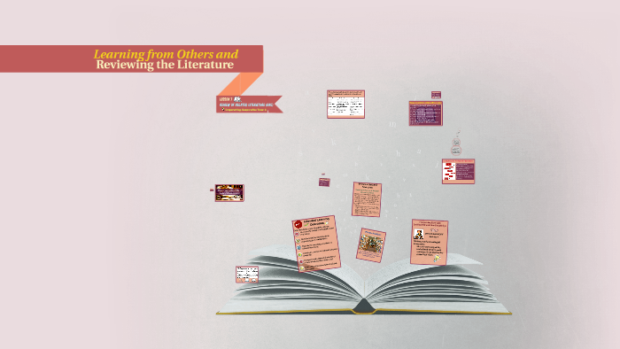 Learning from Others and Reviewing the Literature by Chelsea Sandoval ...