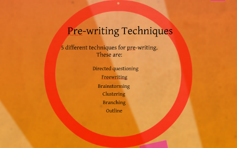 Prewriting Techniques by Tenille Nowak on Prezi