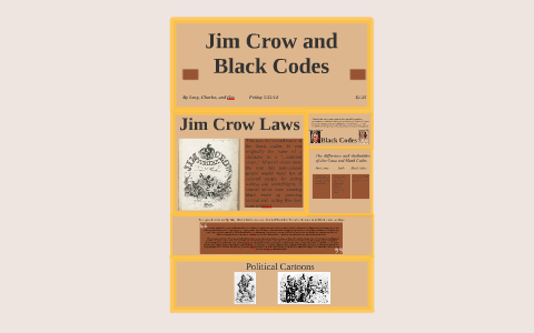 Black Codes and Jim Crow Laws by Luzelena Ramirez on Prezi