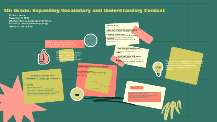 Literacy Skill Focus: Expanding Vocabulary and Understanding Context by ...