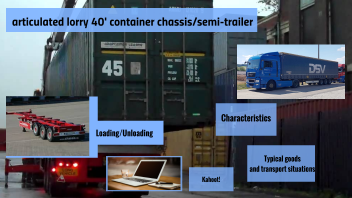 articulated lorry with 40' container chassis/ semi-trailer by Vanessa ...