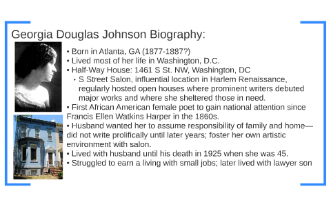 Georgia Douglas Johnson Poetry by Molly Lindberg on Prezi