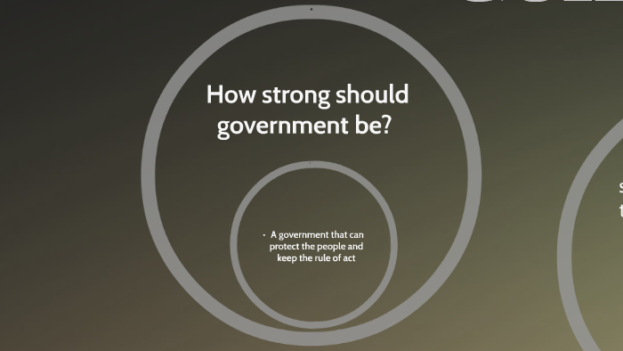 We need a government strong enough to protect and mantain th by ...