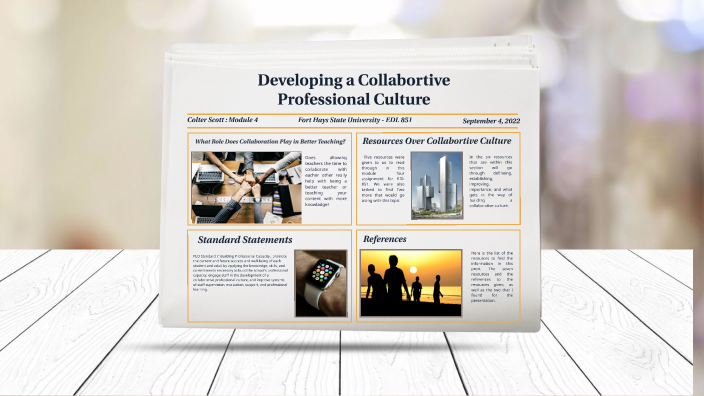Developing a Collaborative Professional Culture - EDL 851: Module 4 by ...