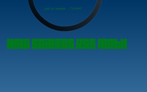 How snipers use math by mike laudenslager on Prezi