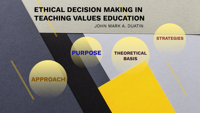 ETHICAL DECISION MAKING IN TEACHING VALUES EDUCATION by JM Duatin on Prezi