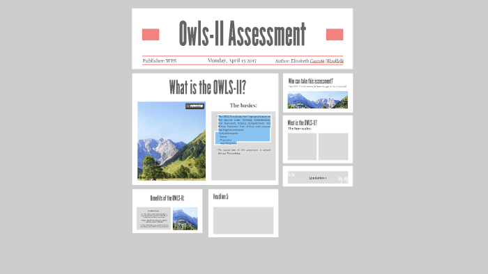 Owls-II Assessment by Neely Scruggs on Prezi