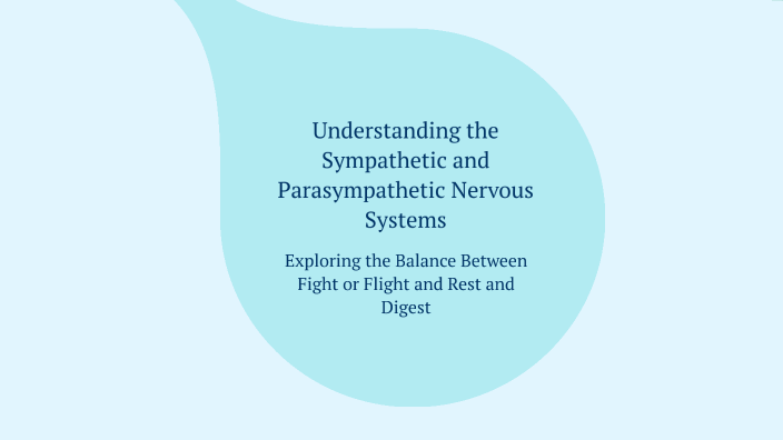 Understanding the Sympathetic and Parasympathetic Nervous Systems by ...