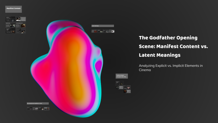 The Godfather Opening Scene: Manifest Content vs. Latent Meanings by ...