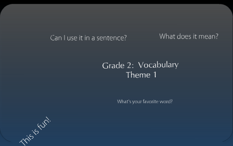 HM-Vocabulary Words, Theme 1 by B Hoi on Prezi
