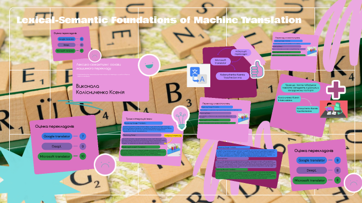 Lexical-Semantic Foundations of Machine Translation by Ксения ...