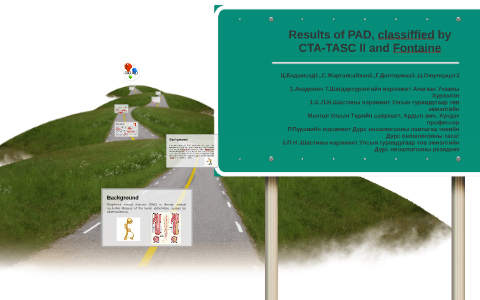 Results of PAD, classified by CTA-TASC II and Fontaine by dolgormaa ...