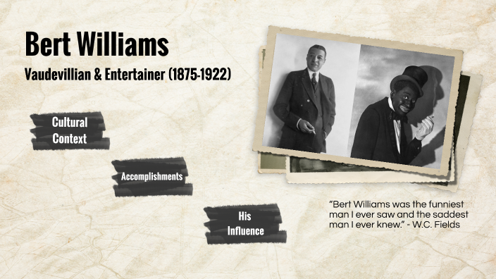 Bert Williams (Historical Artist Presentation) by Emily Clark on Prezi