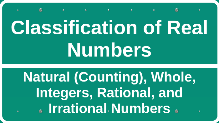 Classification of Real Numbers by Crawford Young on Prezi