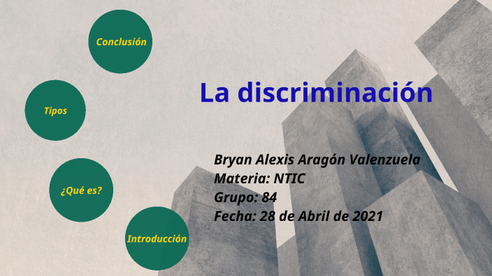 LA DISCRIMINACIÓN by Alexis Aragón on Prezi