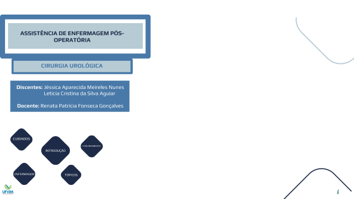 ASSISTÊNCIA DE ENFERMAGEM PÓS-OPERATÓRIA - CIRURGIA UROLÓGICA - SAI II ...